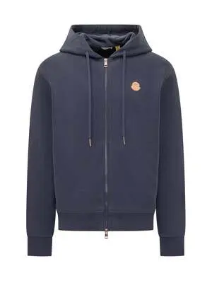 MONCLER X DONALD GLOVER Zip-up Hoodie - Blu