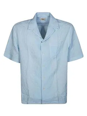 Altea Hadley Seersucker Cotton Shirt - Azzurro