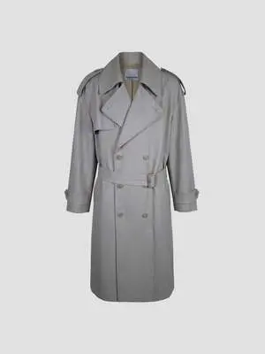THE FRANKIE SHOP THE FRANKIE SHOP Oversized Trench Jacket Beige Melange