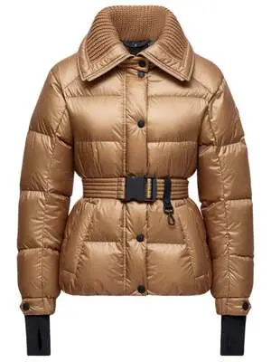 Moncler Technical Skiing And Snowboarding Coat With Removable Hood Size - Brown