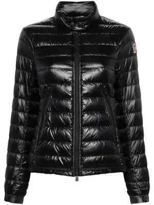 Moncler Packable Nylon Down Jacket With Stand-up Collar - Black