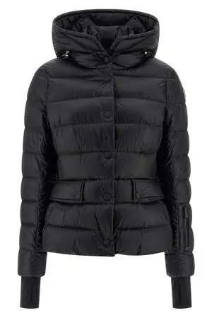 Moncler Hooded Down Jacket With Zip And Button Closure For - Black