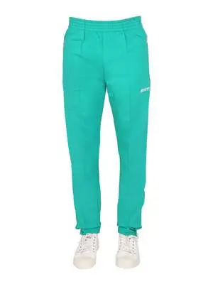 MOUTY Logo Embroidery Jogging Pants - Green