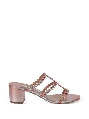AQUAZZURA Embellished Strappy Sandals - Flamingo