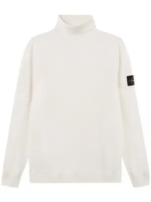 Stone Island T-neck Top - Ivory