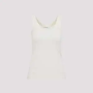LEMAIRE LEMAIRE Ribbed Cotton Tank Top Nude & Neutrals
