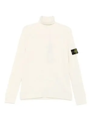 Stone Island T-neck Top - Ivory