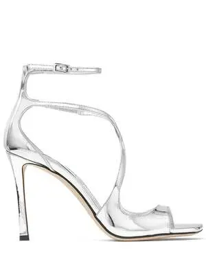 JIMMY CHOO Elegant Azia 95 Sandals For - Silver