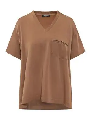 Fabiana Filippi V-neck Pocket Top - Vimini
