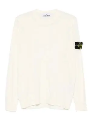 Stone Island STONE ISLAND Ribbed Crewneck Sweater White