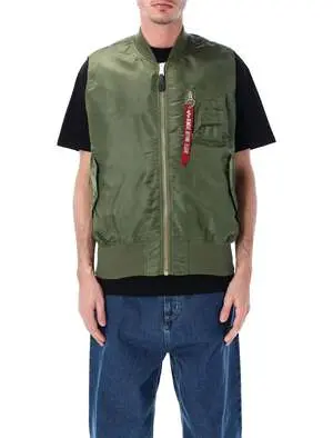 Alpha Industries Ma-1 Reversible Vest Size - Sage Green