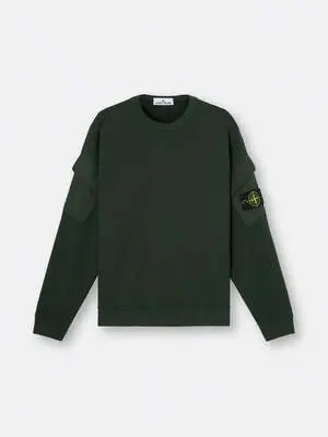 Stone Island Ribbed Hem Sweatshirt - Green