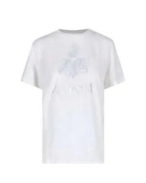 MARANT ETOILE Graphic Logo T-shirt Dress - White