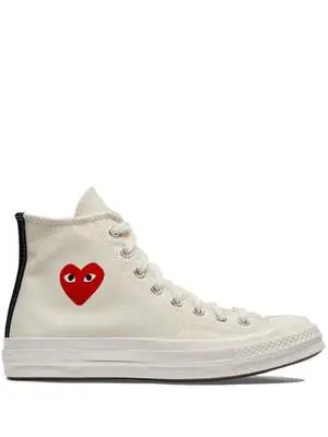 Play Comme Des Garcon Minimalist Hi Top Mini Sneakers For - White