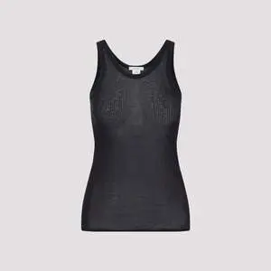 LEMAIRE Seamless Tank Top In Viscose Silk - Blue