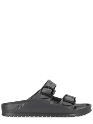 BIRKENSTOCK Suede Slide Sandals - Charcoal