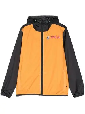 Play Comme Des Garcon Zip Up Hooded Jacket - Orangblack