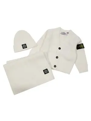 Stone Island Complete Baby Cardigan Set With Accessories