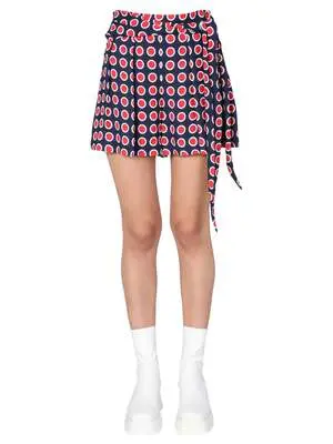 Moschino Chic Eyelet Detail Mini Shorts - Multicolour