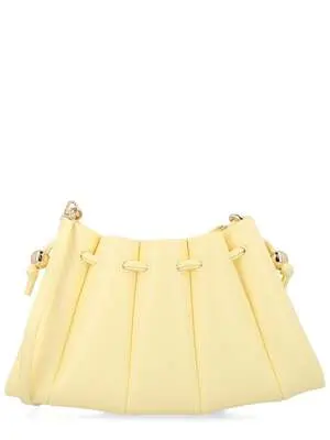 THEMOIRE Tia Vegan Fabric Shell Clutch - Yellow