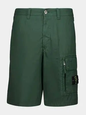 Stone Island Mini Cargo Shorts For Fall/winter 2025 - Juniper