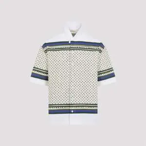 MORDECAI Patterned Striped Shirt - Blue
