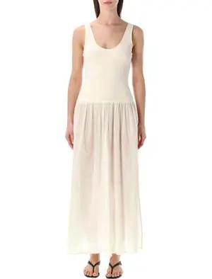 SESSUN Sleeveless Ballerina Dress With Ribbed Bodice And Flowing Skirt - Fleur De Sal