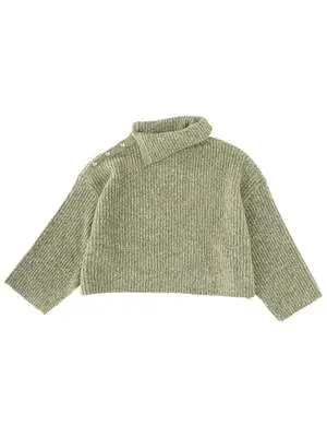 GANNI Cozy Mini Sweater For Fw25 - Green