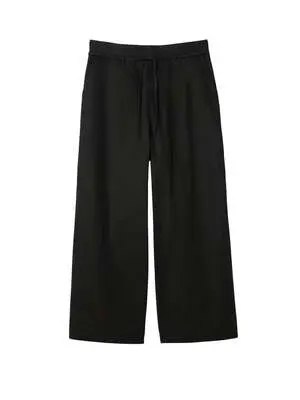 Jacquemus Cotton Trousers With Drawstring Waist - Black