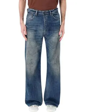 Acne Studios Straight Leg Jeans With Hand-applied Paint Details