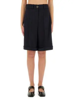 PATOU Twill Bermuda Shorts - Blue