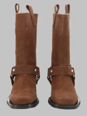 GANNI Biker Ankle Boots - Buff