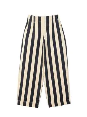 Jacquemus Mid-rise Striped Jeans With Contrast Stitching - Navy