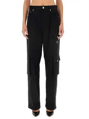 Moschino Gabardine Cargo Pants - Black