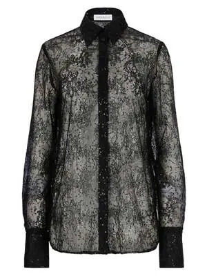 Nina Ricci See-through Sequins Shirt With Bell Cuffs