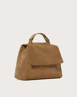 Orciani Logo Flap Tote - Marrone