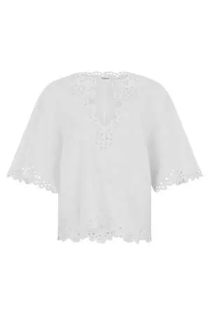 Isabel Marant Étoile Marant Shana Laser-cut Top - White