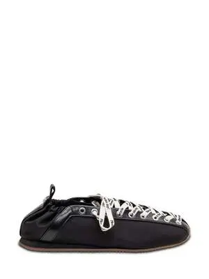 GANNI Lace-up Ballet Sneaker Flats
