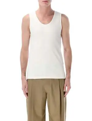 LEMAIRE LEMAIRE Ribbed Cotton Jersey Tank Top Milk
