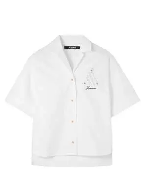Jacquemus Oversized Camp Collar Shirt - White