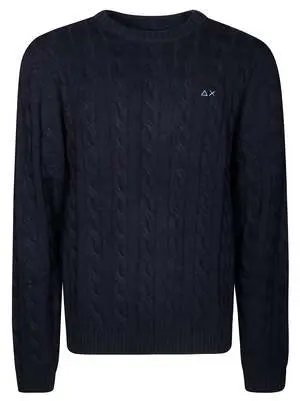 SUN 68 Textured Knit Pullover For - Blu