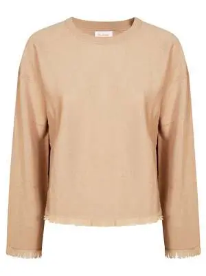 SUN 68 Fringe Knit Sweater - Beige