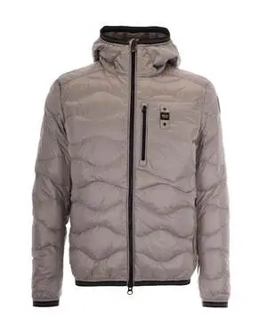 BLAUER. Hooded Puffer Jacket - Grigio Nebbia
