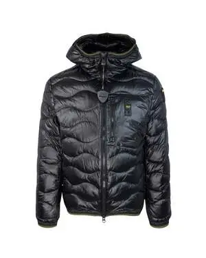 BLAUER. Hooded Quilted Zip-up Puffer Jacket - Nero