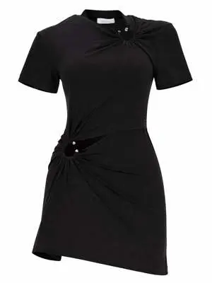 Rabanne Ring-detail Mini Dress - Black