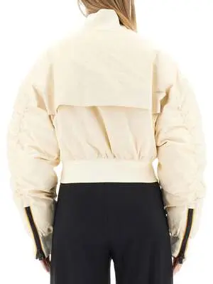 K-WAY Cropped Thermo Shiny Twill Jacket - Beige