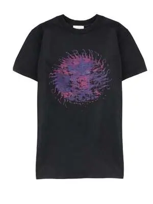 MARANT ETOILE Graphic Cotton Crewneck T-shirt - Charcoal