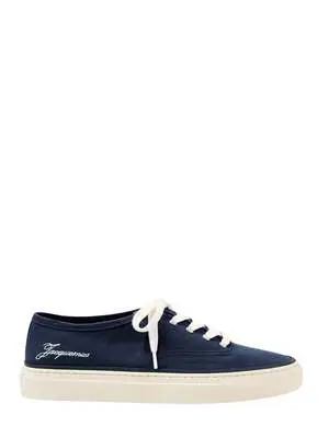 Jacquemus Mini Round Toe Canvas Sneakers - Navy