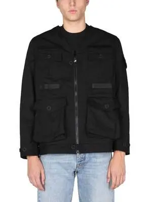 ARKAIR V-neck Front Zip Jacket - Black