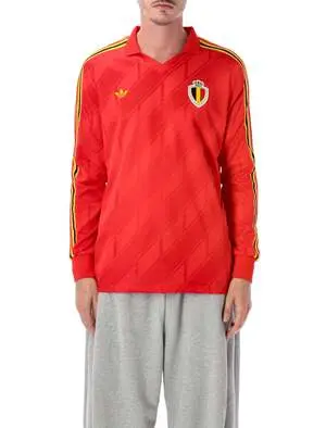 ADIDAS ORIGINALS Long Sleeve Polo Shirt - Rosso